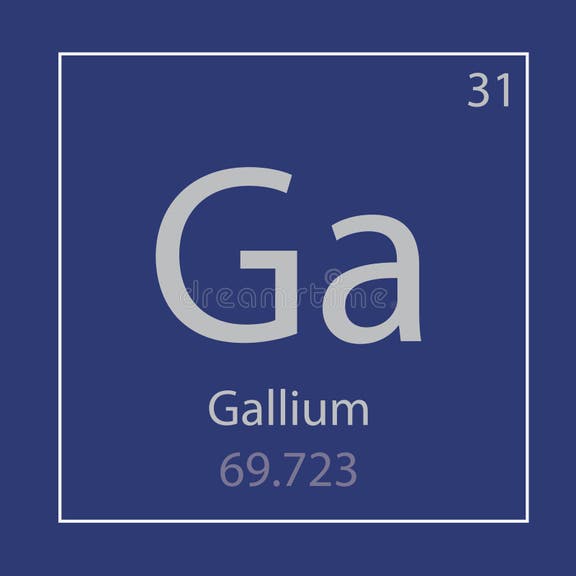 Gallium Ga Chemical Element Icon Stock Vector - Illustration of gallium ...
