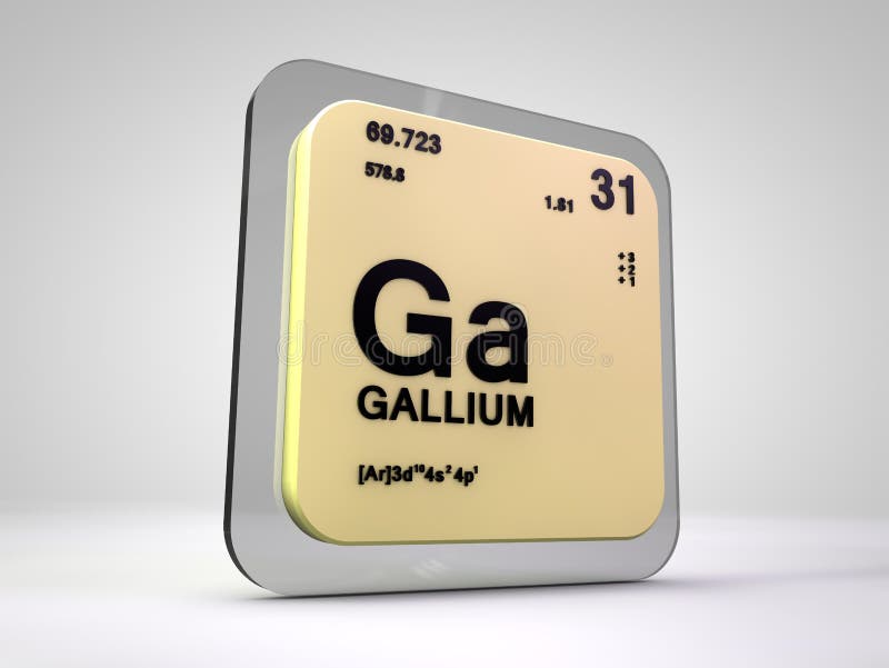 Gallium Periodensystem Symbol-Symbol-Chemie Vektor Abbildung ...