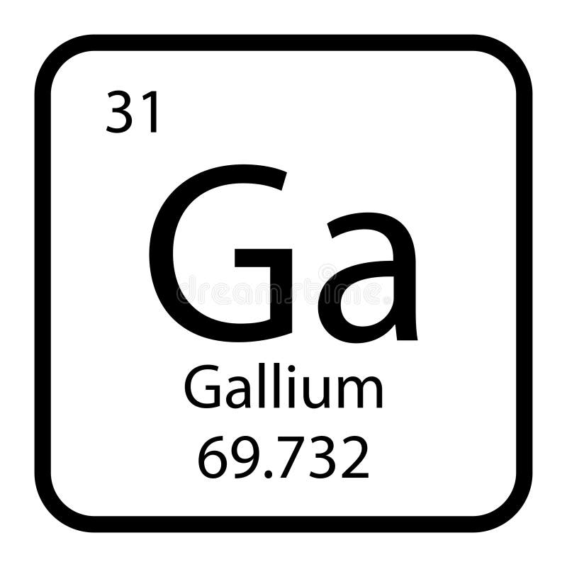 Gallium icon vektor stock illustration. Illustration of chemically ...