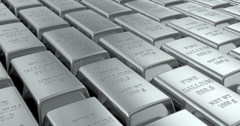 Gallium Ingots Background, Loop Animation. 3D Rendering Stock Video ...