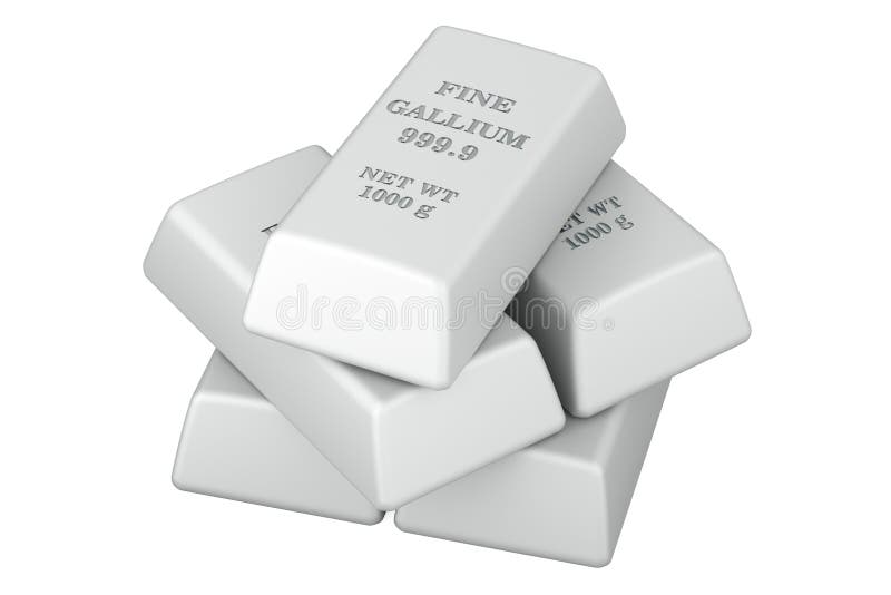 Gallium Ingots, 3D Rendering Stock Illustration - Illustration of ...