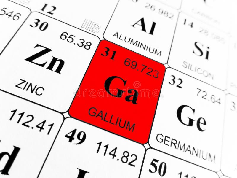 Gallium on the Periodic Table of the Elements Stock Image - Image of ...