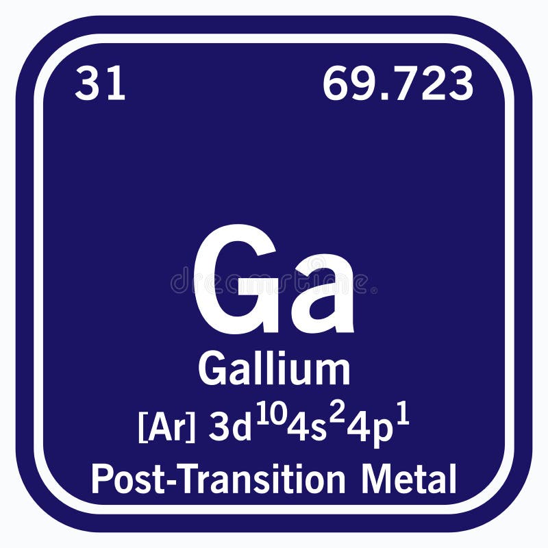 Gallium Periodieke Tabel Van De Elementen Vector Illustratie Eps 10 ...