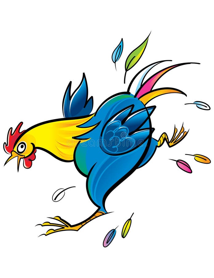 Gallo Corredor ilustración del vector. Ilustración de granja - 8137474