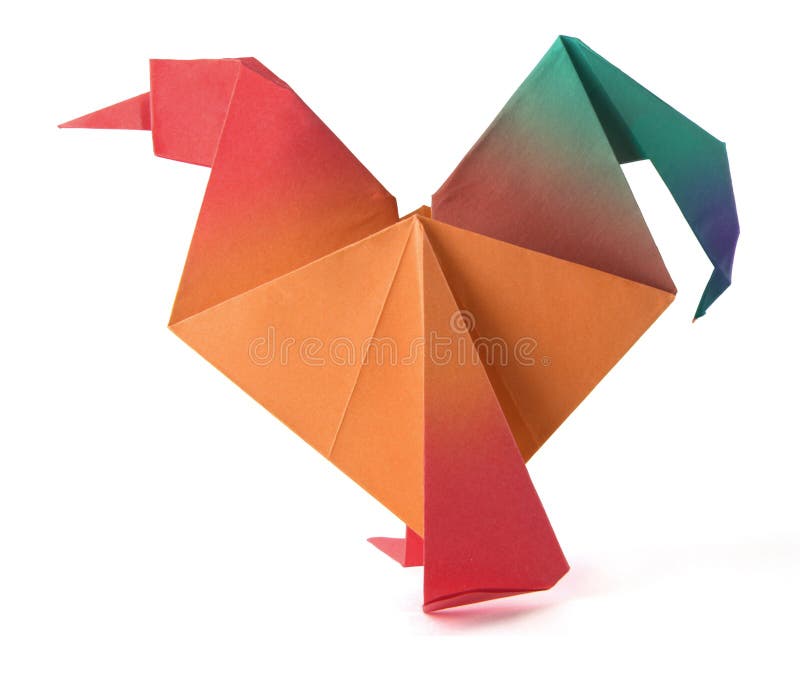 Gallo De Origami Fotos de stock - Fotos libres de regalías de Dreamstime