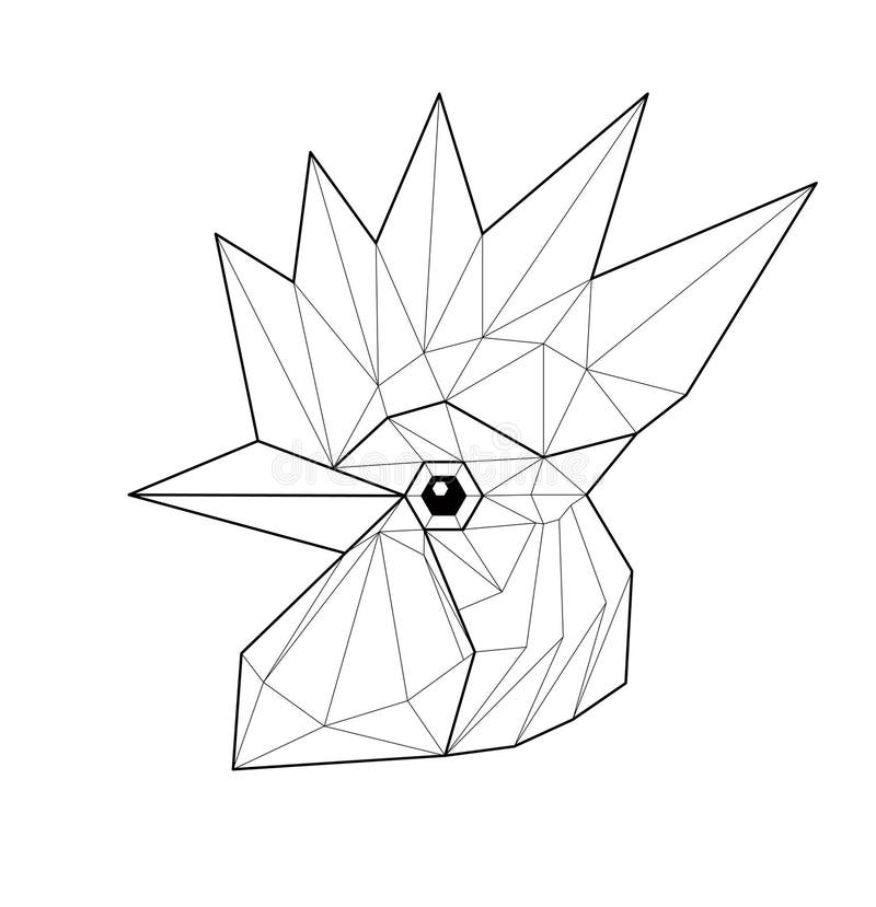 Gallo - Ejemplo Bajo Del Polígono Ilustración del Vector - Ilustración ...