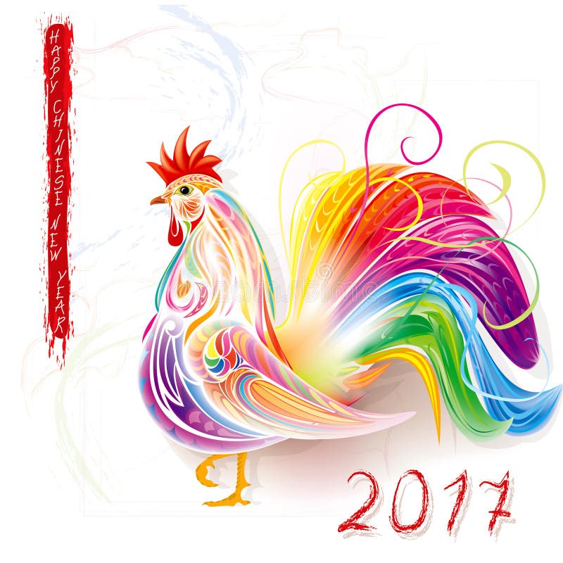 Gallo modelado estilizado ilustración del vector. Ilustración de ...