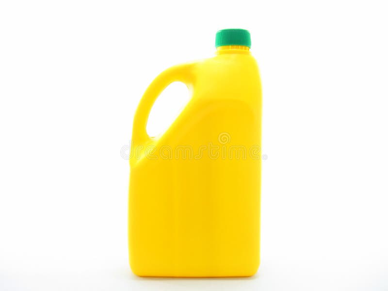 Gallon jaune d'isolement photo stock. Image du nourriture - 32050050
