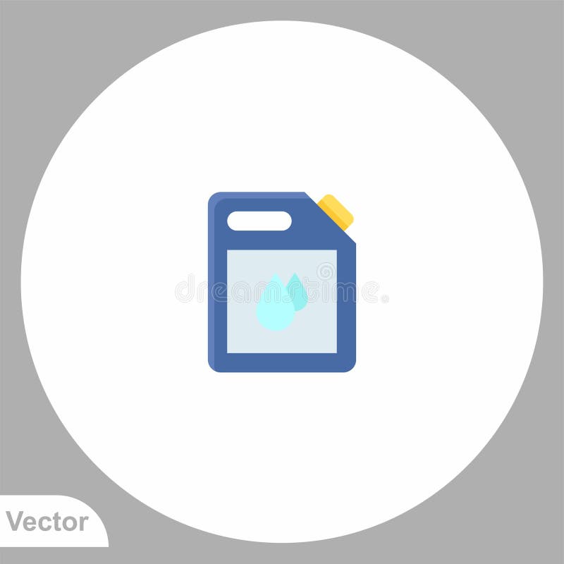 Gallon Vector Icon Sign Symbol Stock Vector - Illustration of fossil ...