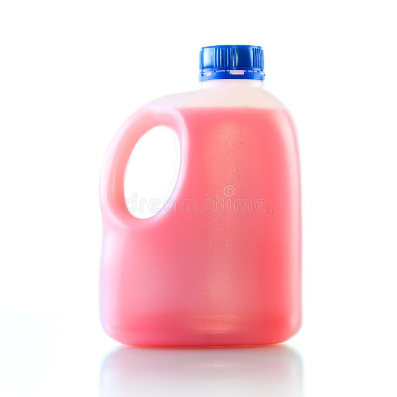 Gallons Bottle of Pink Liquid Stock Image - Image of plastic, chemical ...