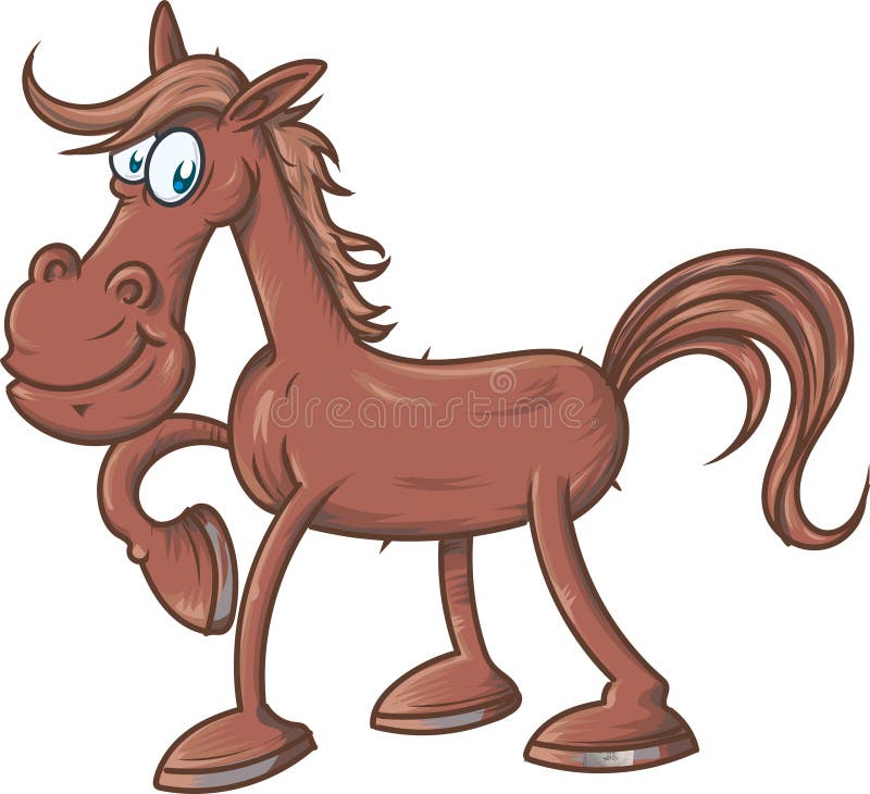 Galloping Cartoon Horse. Vector Stock Vector - Illustration of cute ...
