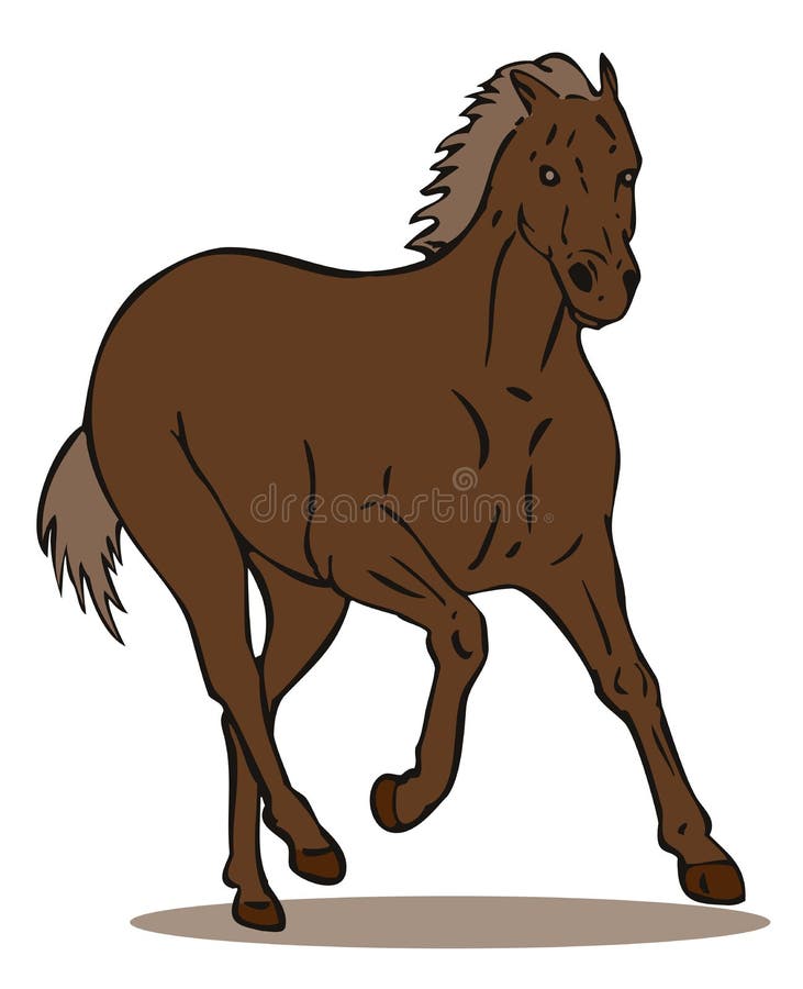 Galloping mustang stock illustration. Illustration of wild - 2660876