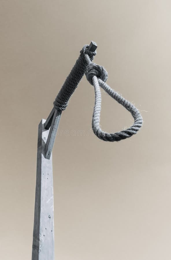 Gallows Hangman with Noose stock photo. Image of evil - 15400022