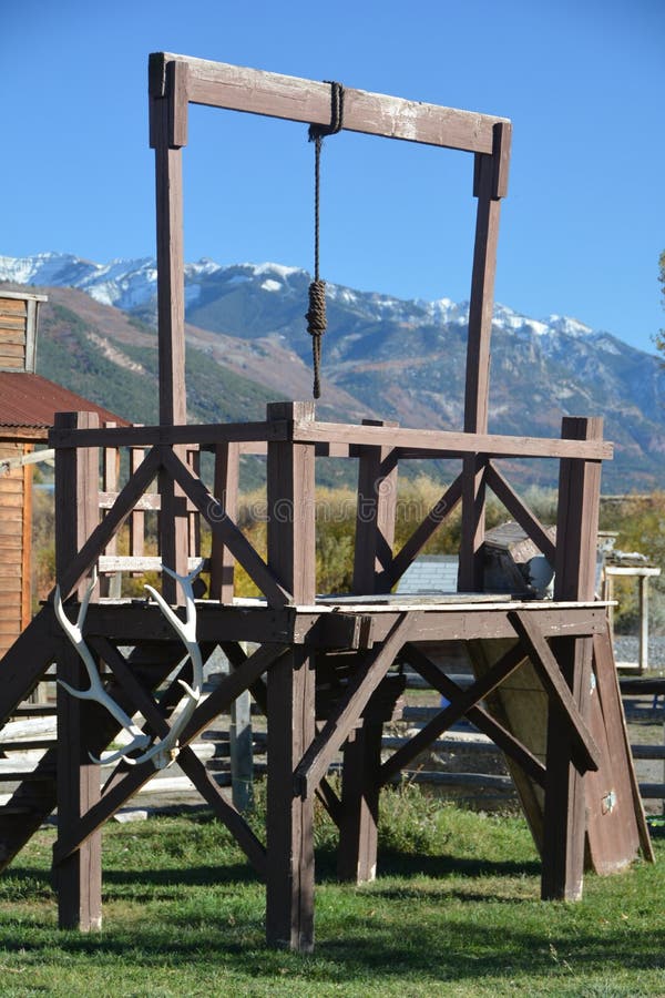 Old Hangman Gallows in Colorado Editorial Stock Photo - Image of ...