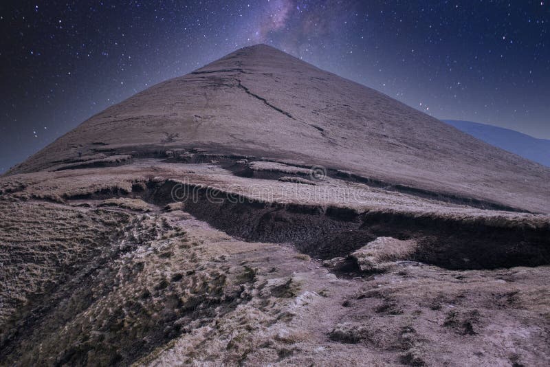 Galtymore Mountain Under Starry Sky Stock Photo - Image of europe ...