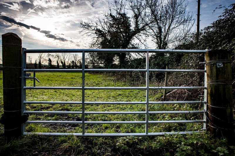 Galvanised Seven Bar Metal Gate Stock Photos - Free & Royalty-Free ...