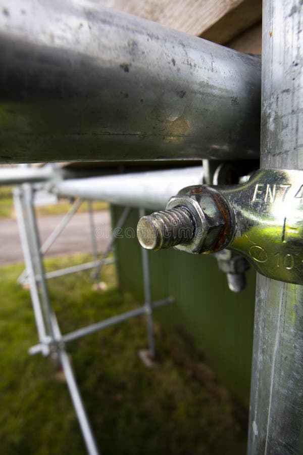 Scaffold pole connection stock image. Image of coupling - 164119223