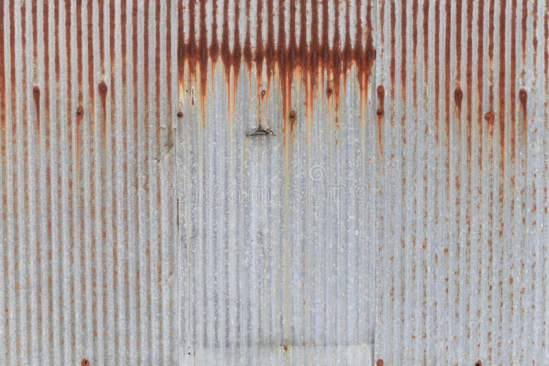 Galvanized Iron Steel Plates with Rust Stock Image - Image of rivet ...