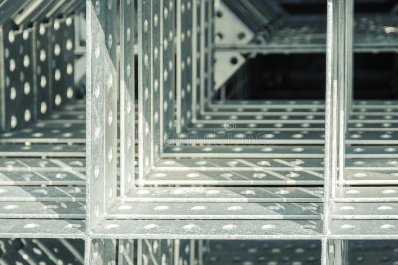 Galvanized metal elements stock photo. Image of site - 253670472