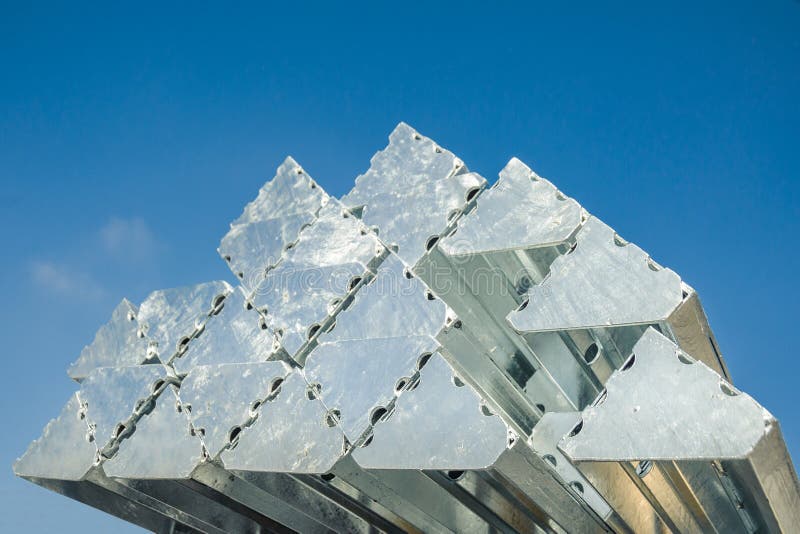 Galvanized metal elements stock image. Image of fold - 253670497