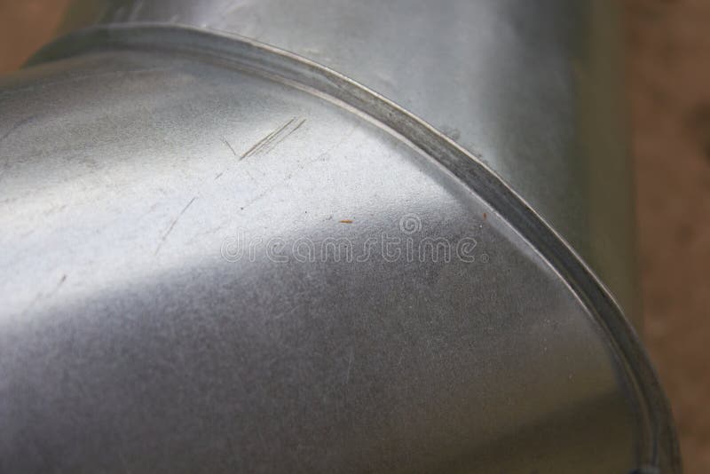 Galvanized Pipe Riveted,close Up of a Galvanized Sheet Connection in a ...