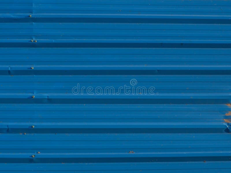 Galvanized Roof Surface Blue for the Background Stock Image - Image of ...
