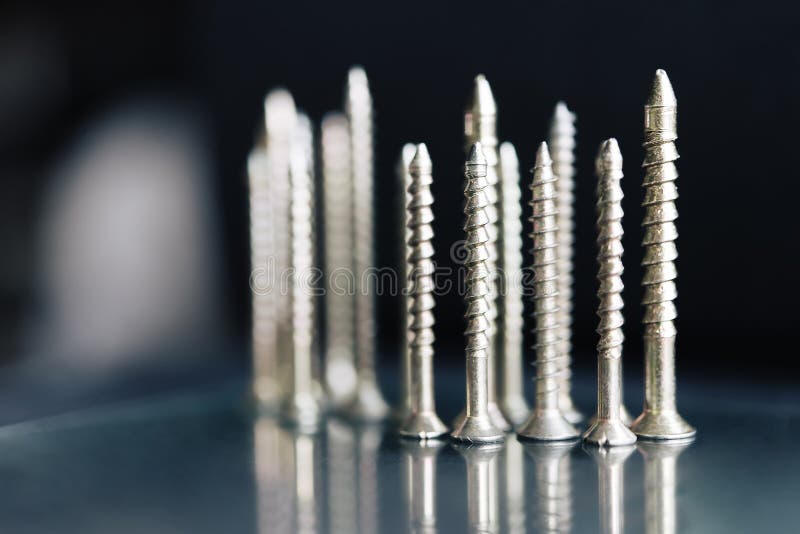 Galvanized Self-tapping. Construction Design Abstraction. Industrial ...