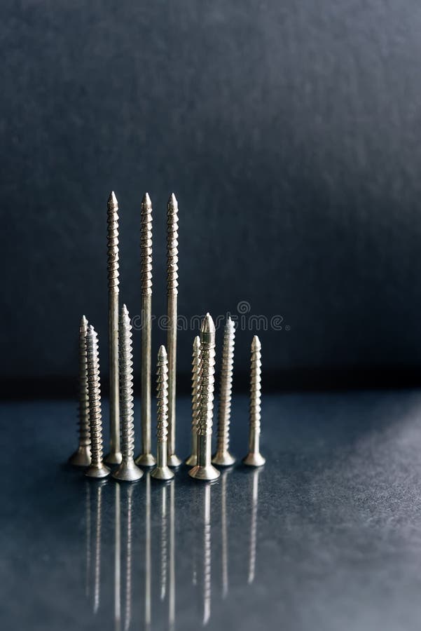 Galvanized Self-tapping. Construction Design Abstraction. Industrial ...