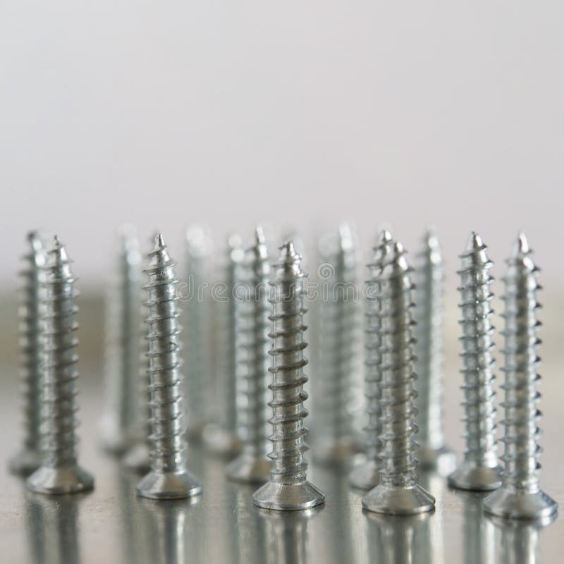 Galvanized Self-tapping. Construction Design Abstraction. Industrial ...