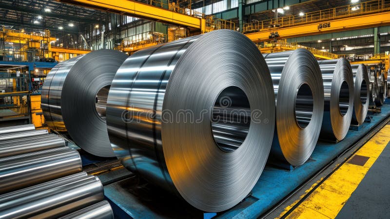Galvanized Steel Coils, Galvanized Steel Coils on a Production Line ...