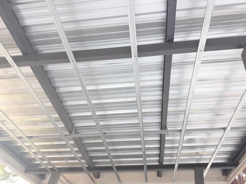 Galvanized Steel Roofing Sheet. Stock Image - Image of design, building ...
