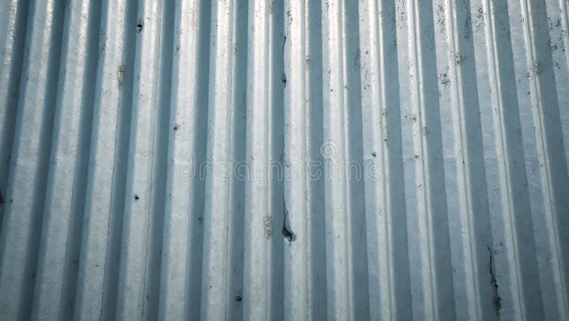 Galvanized Steel Sheet with Repetitive Ridges and Valleys Shining Under ...