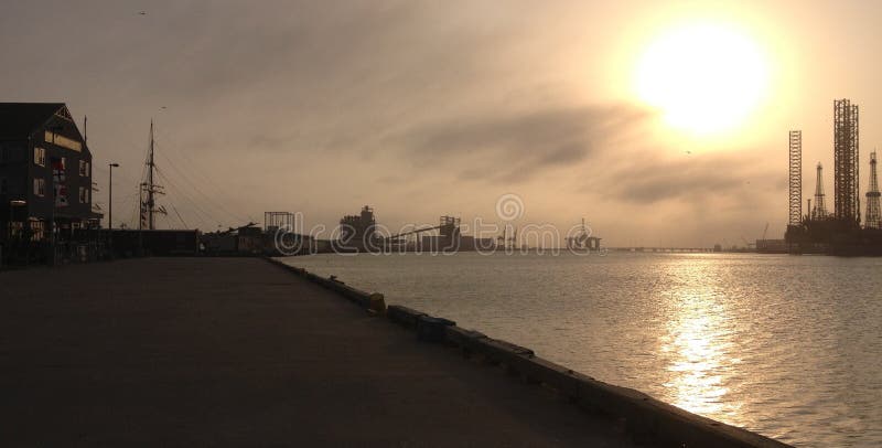 Galvaston at Sunset stock image. Image of houston, texas - 42924213