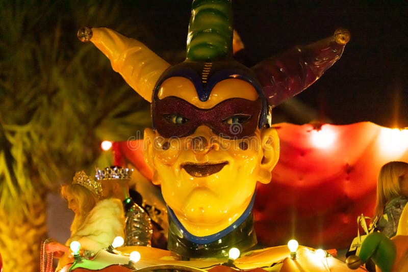 Galveston Mardi Gras Mystic Krewe Of Aquarius Parade Redaktionell Bild