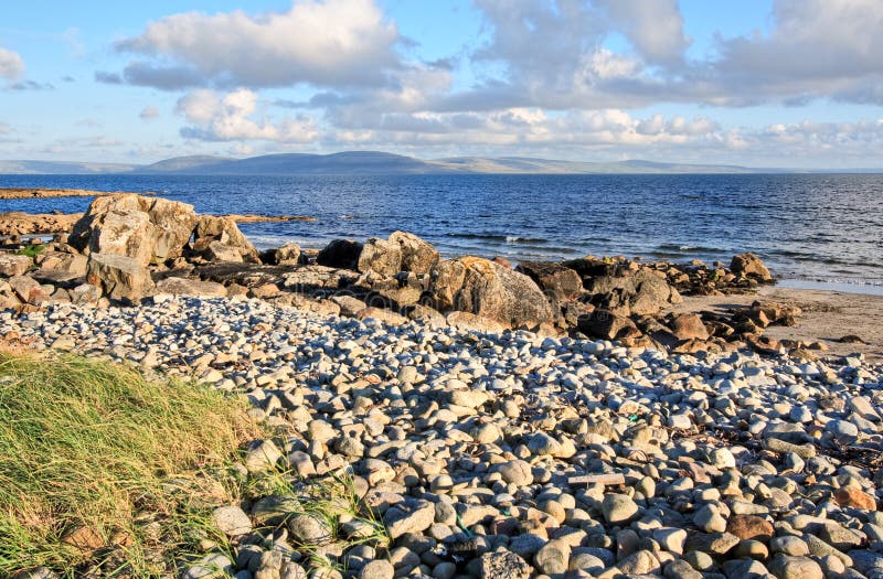 Galway Bay and the Burren stock image. Image of mountains - 6541303