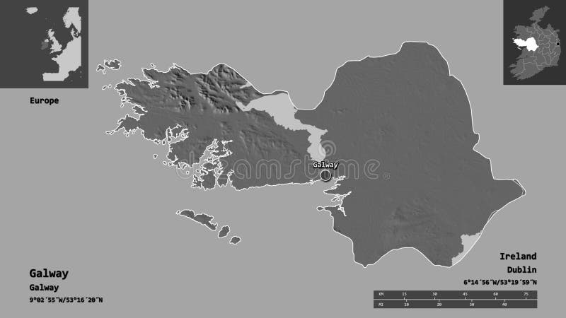 Galway, County of Ireland,. Previews. Bilevel Stock Illustration ...