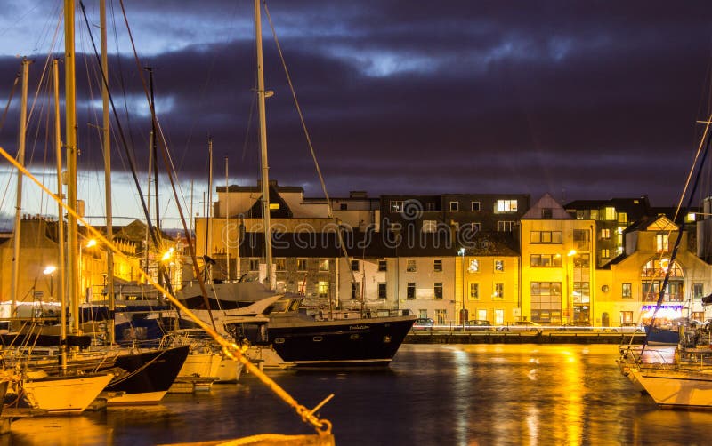 Galway Marina editorial photo. Image of city, mooring - 102792766