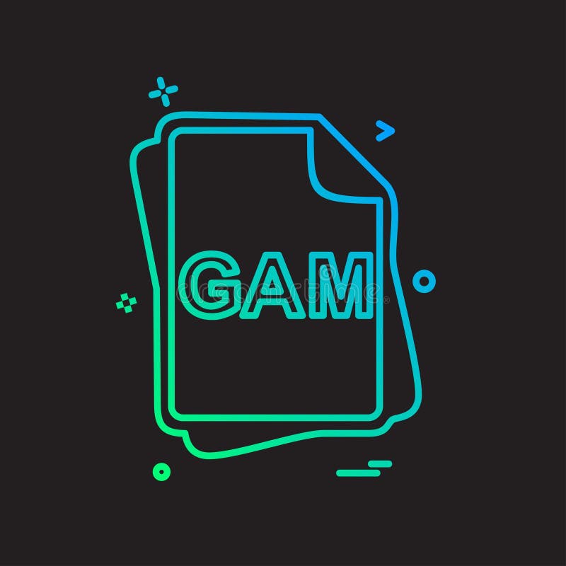 GAM File Type Icon Design Vector Stock Vector - Illustration of program ...