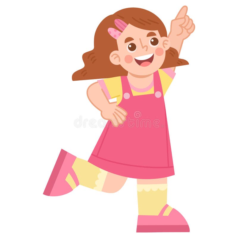 Girl Pointing Stock Illustrations – 16,529 Girl Pointing Stock ...