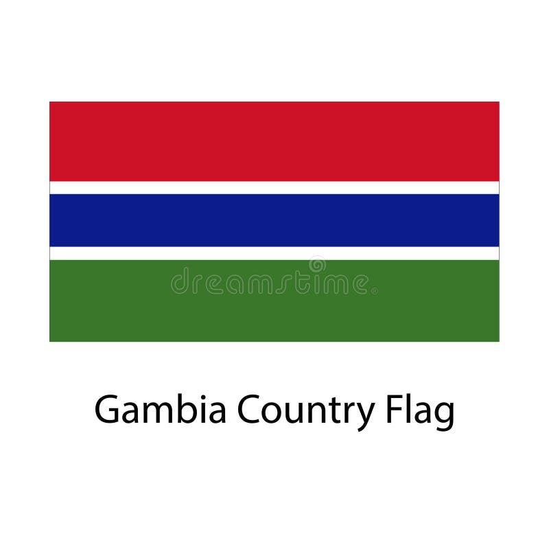 Gambia Country Flag Hand Drawing Illustration Vector Based Drawing ...