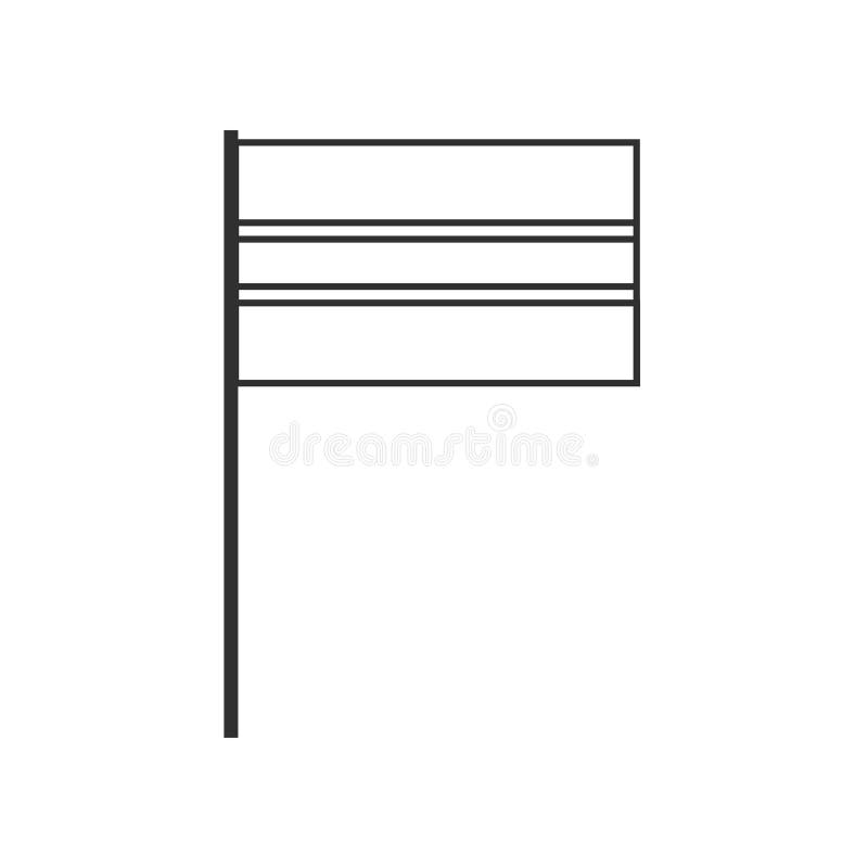Gambia Flag Icon In Black Outline Flat Design Stock Vector