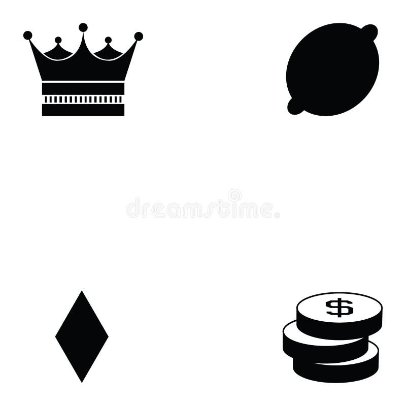 Gamble icon set stock vector. Illustration of cash, roulette - 120565311
