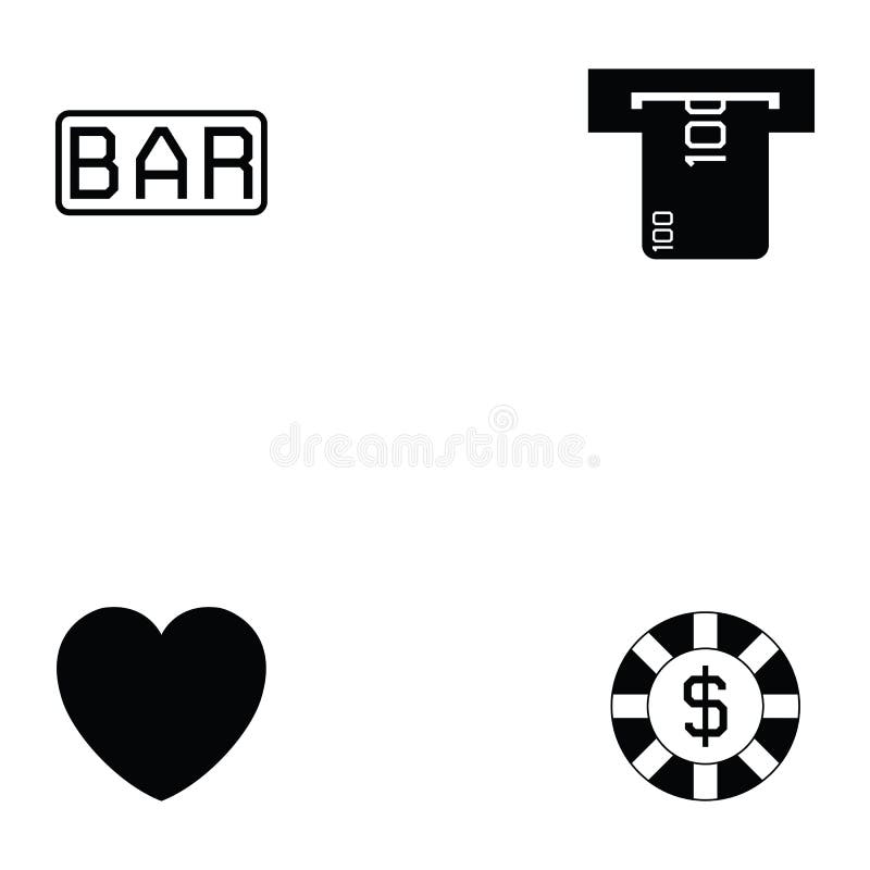 Gamble icon set stock vector. Illustration of cash, roulette - 120565311