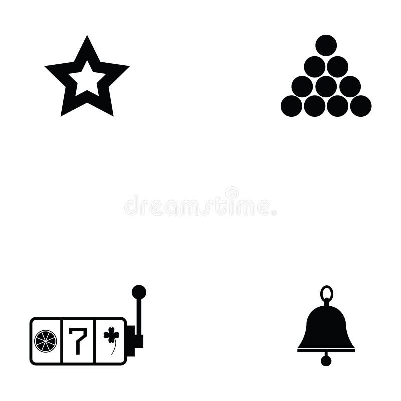 Gamble icon set stock vector. Illustration of cash, roulette - 120565311