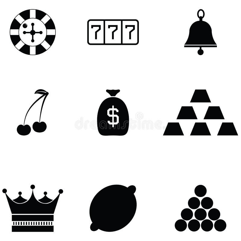 Gamble icon set stock vector. Illustration of cash, roulette - 120565311