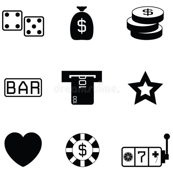 Gamble icon set stock vector. Illustration of symbol - 120565481
