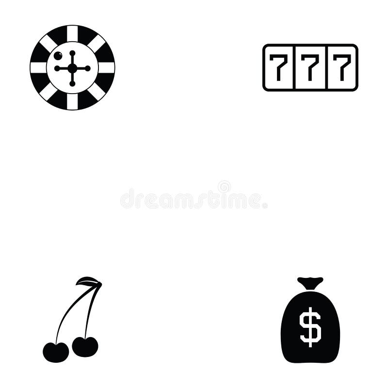Gamble icon set stock vector. Illustration of money - 120565417