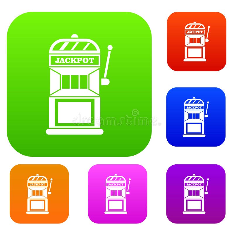 Gamble Machine Set Collection Stock Vector - Illustration of lottery ...