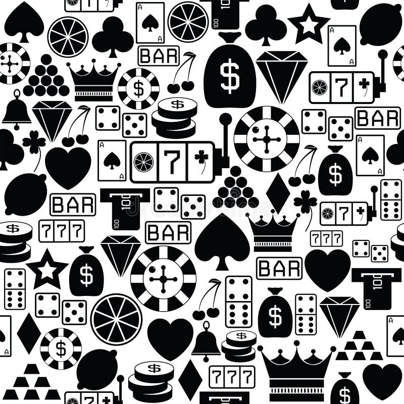 Gamble icon set stock vector. Illustration of cash, roulette - 120565311