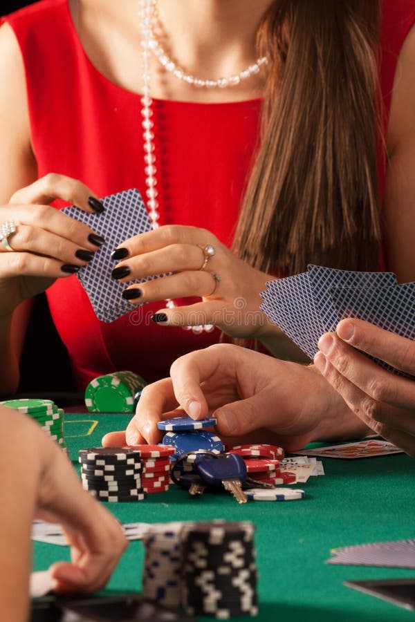 Gamblers Playing Poker Game Stock Photo - Image of chip, luck: 35705136